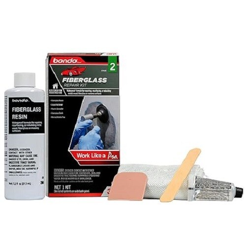 Fiberglass Resin Repair Kit Metal Plastics Canoe RV Car Auto Body ...