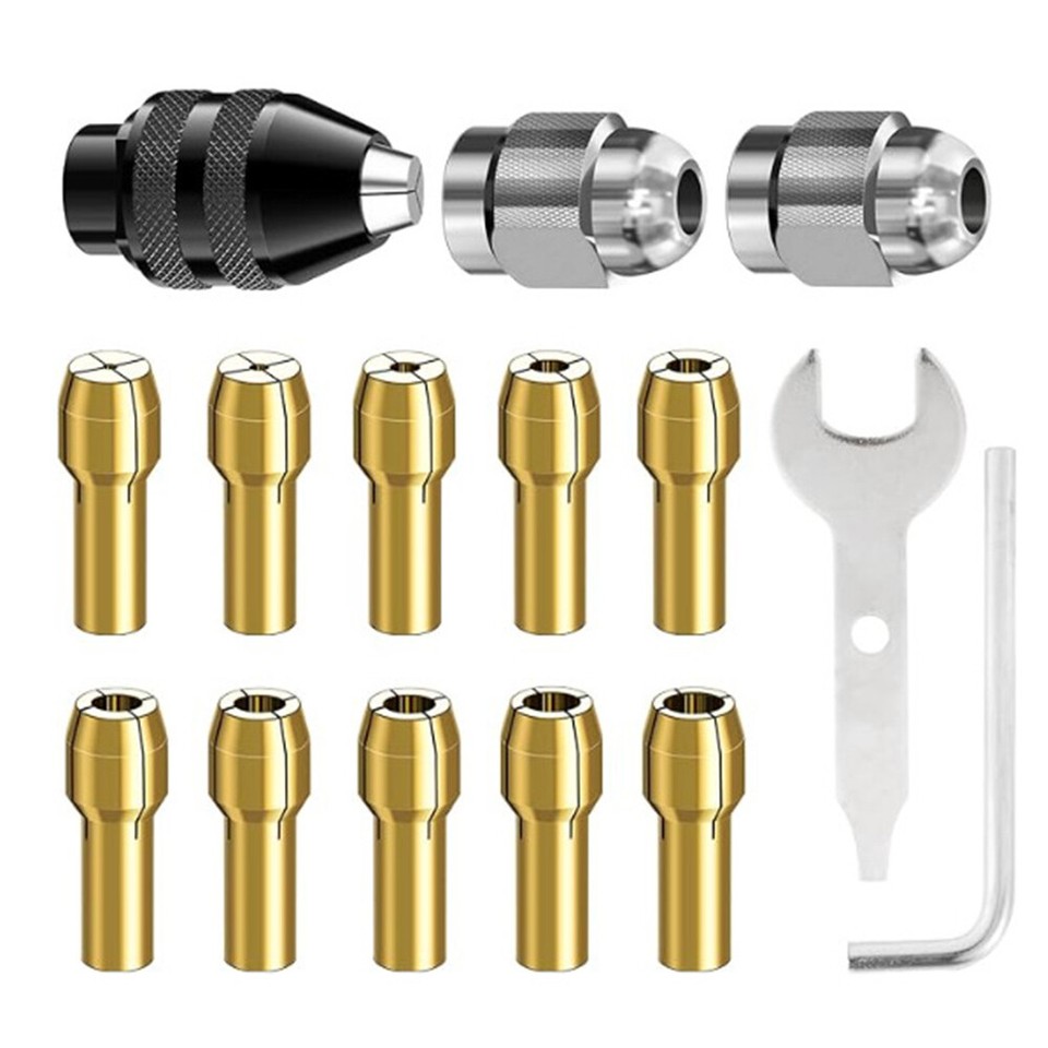 Drill Chuck Collet Set for Dremel Drill Bit Chuck Shank Rotary Tool ...