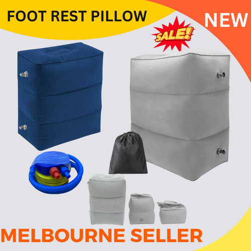 Foot Rest Travel Air Pillow Cushion Office Home Leg Footrest Relax Aus ...