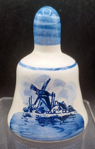 Vintage Handpainted Porcelain Miniature Bell Blue & White Delft | eBay