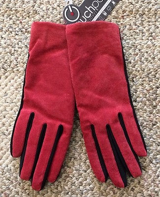 Red & Black Smart Gloves by Touchpoint Womens Size S/M Leather Back ...