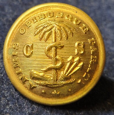 CIVIL WAR ERA CONFEDERATE SOUTH CAROLINA PALMETTO GUARD BUTTON ALBERT ...