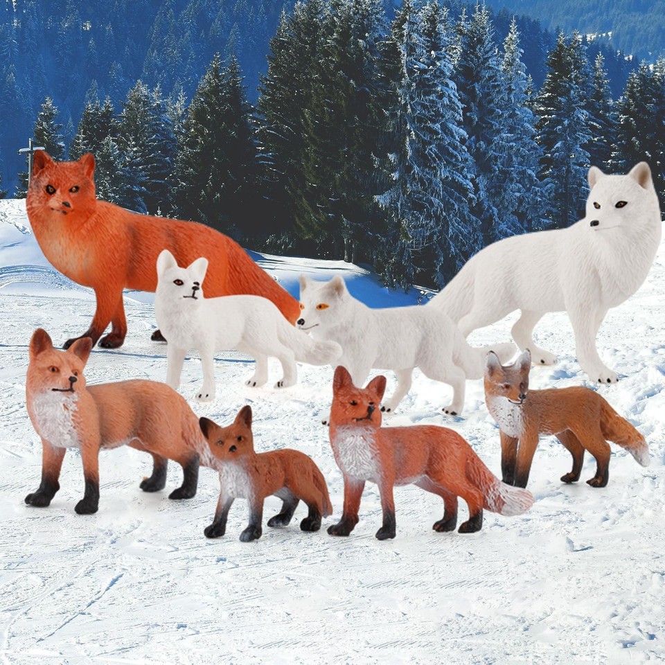 8 Pieces Animal Model Figures Set Animal Playset Model Playset Ornament ...