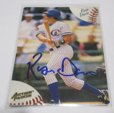 RUSS DAVIS 1994 ACTION PACKED MLB BASEBALL SIGNED RC CARD IP NY YANKEES ...