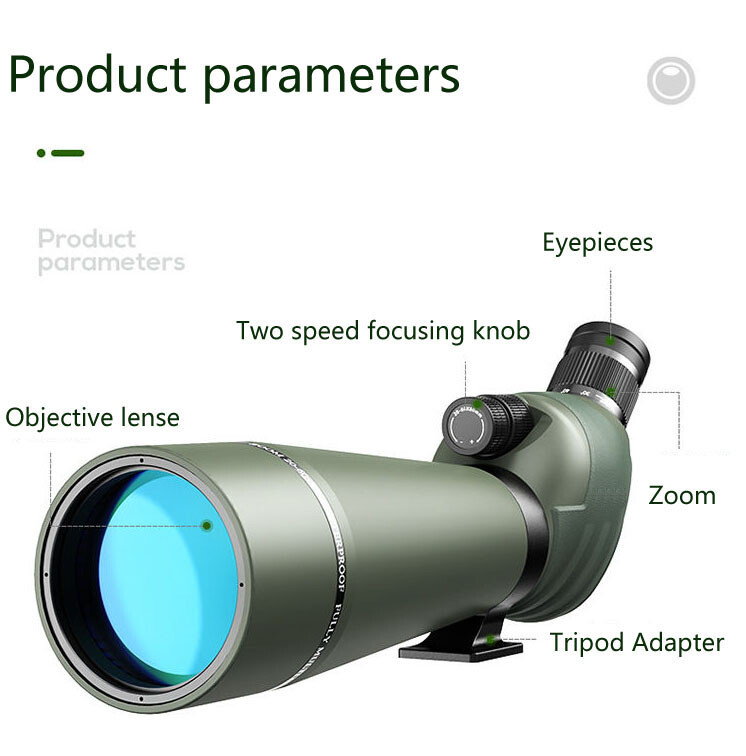 20-60x80 Spotting Scope Double speed zoom Target Shooting Hunting Bird ...