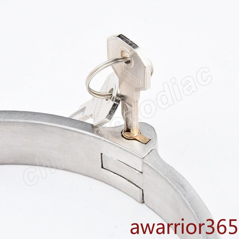 304 Real Stainless Steel Locking Neck Collar Binding Slave Choker ...