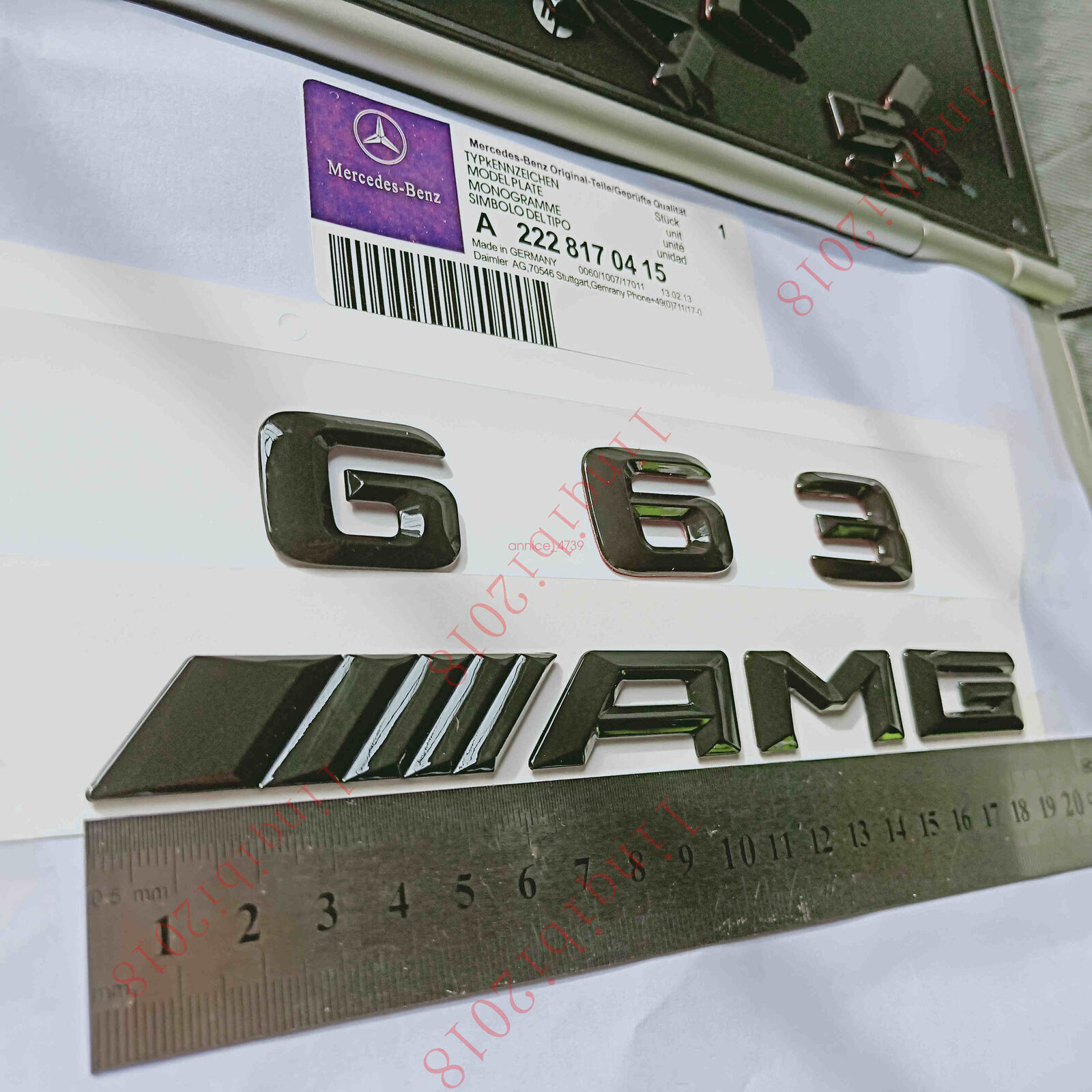 Gloss Black 3D Number Letters Rear Trunk Badge Emblem for Mercedes Benz ...