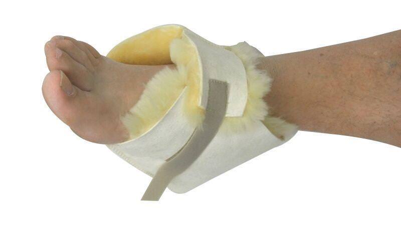 Heel Protector Medical Foot 2 x Pressure Pad Ulcer Sheepskin Wool Boot ...