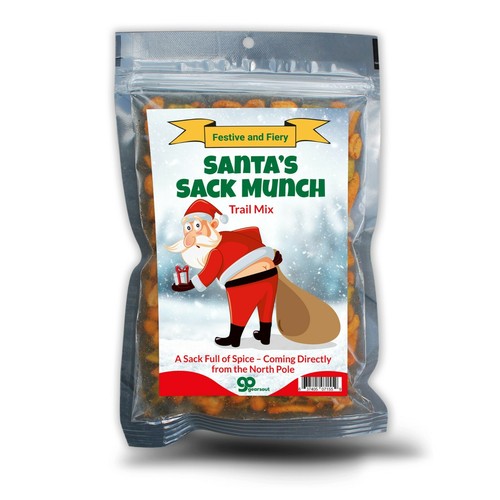 Santa's Sack Munch Trail Mix - Spicy Snack Blend, Fun Gag Gifts for ...