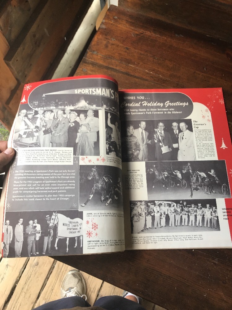 Rare Vtg 1955 Wolverine Raceway Book Brochure Ads Horse Harness Racing ...