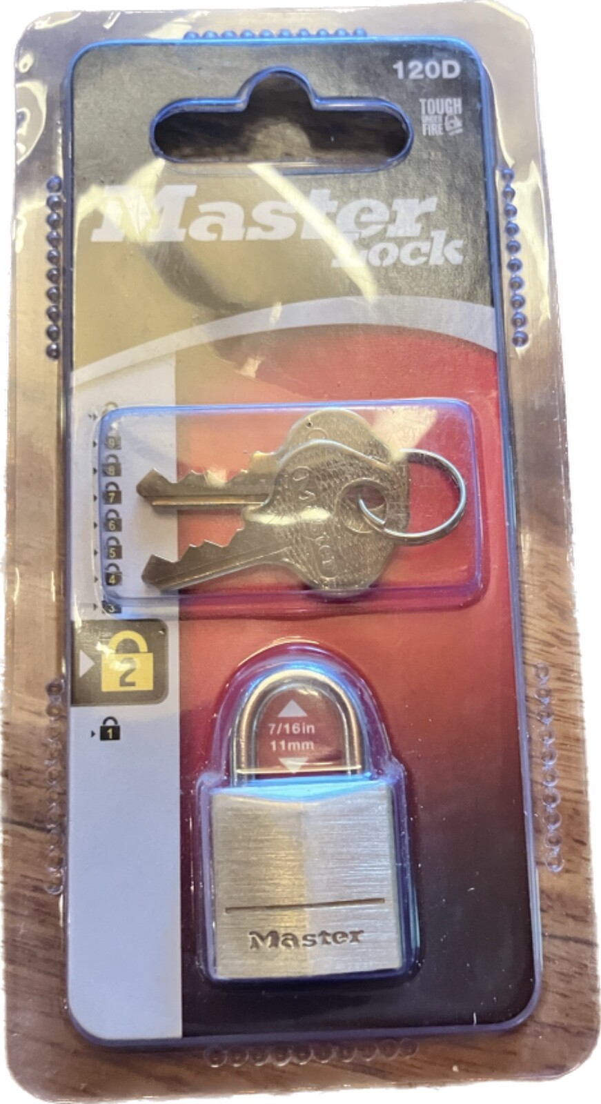 Master Lock 3/4" Inch Brass Padlock with 2 Keys 120D NEW Free Shipping ...