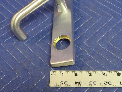 8800 Sargent 80-Series J-Lever Door Handle ET-Trim Satin SS w/ Cylinder ...