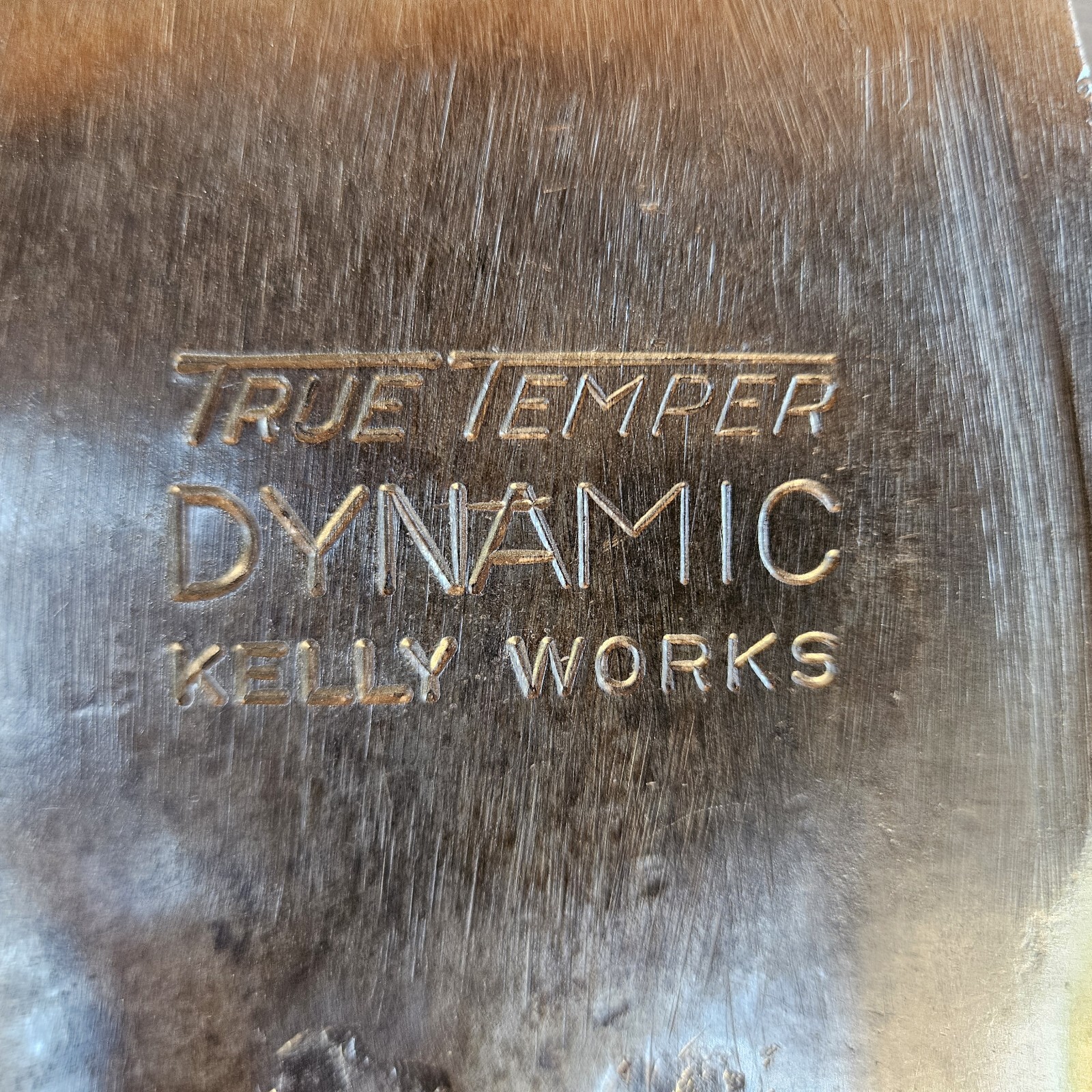 RARE Vintage TRUE TEMPER "DYNAMIC" KELLY WORKS 3 Line Stamp Axe Hatchet ...