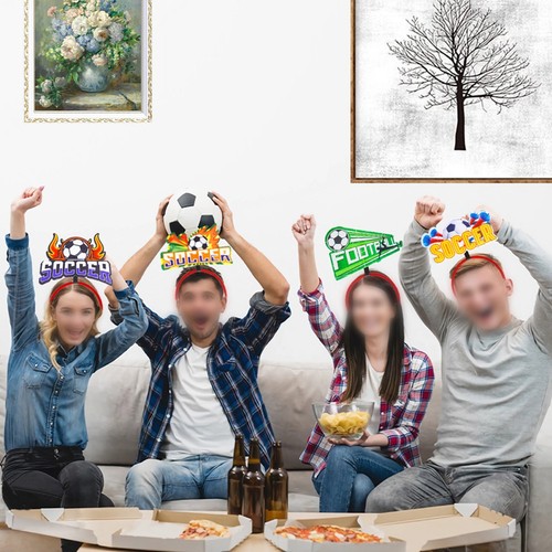 Plastic Football Fans Supplies Headwear Football Elements Plush Texture ...