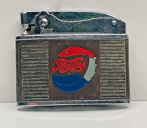 Vintage Noble Super Automatic Lighter Pepsi Cola Bottle Cap Logo Silver ...