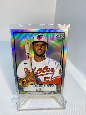 2021 Topps Chrome Platinum Anniversary Hanser Alberto Silver Refractor ...