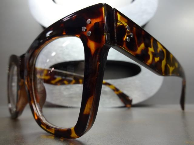 CLASSIC VINTAGE RETRO NERD GEEK Style Clear Lens EYE GLASSES Thick ...