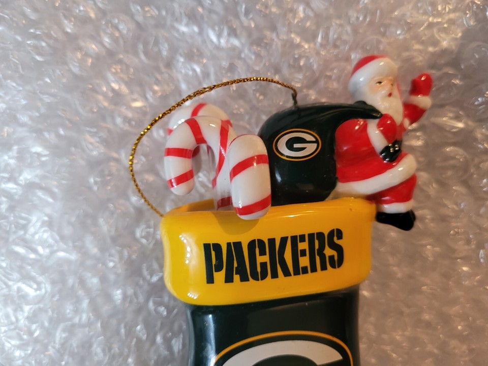 Green Bay Packers 2016 Christmas Stocking Ornament Santa NFL | eBay