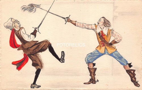 Original Art Hand Made Fencing Dueling Card | eBay