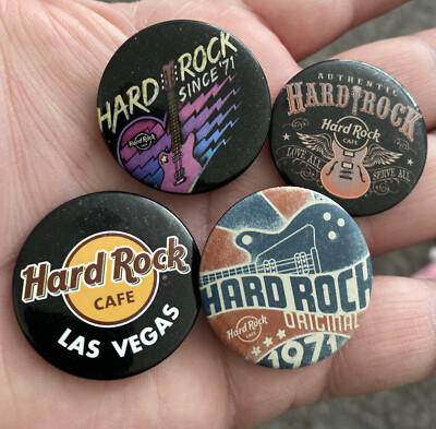 Lot Of 4 Hard Rock Button Pins | eBay