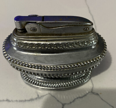 Vintage Lever Table Top Automatic Super Lighter Japan Silver Needs ...