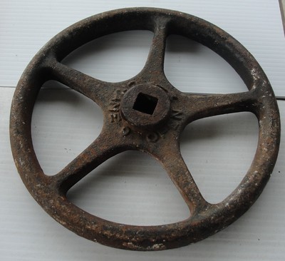 Vintage Round Valve Handle 9" Crane 9 Wheel Cast Iron Gate Vale Wheel ...