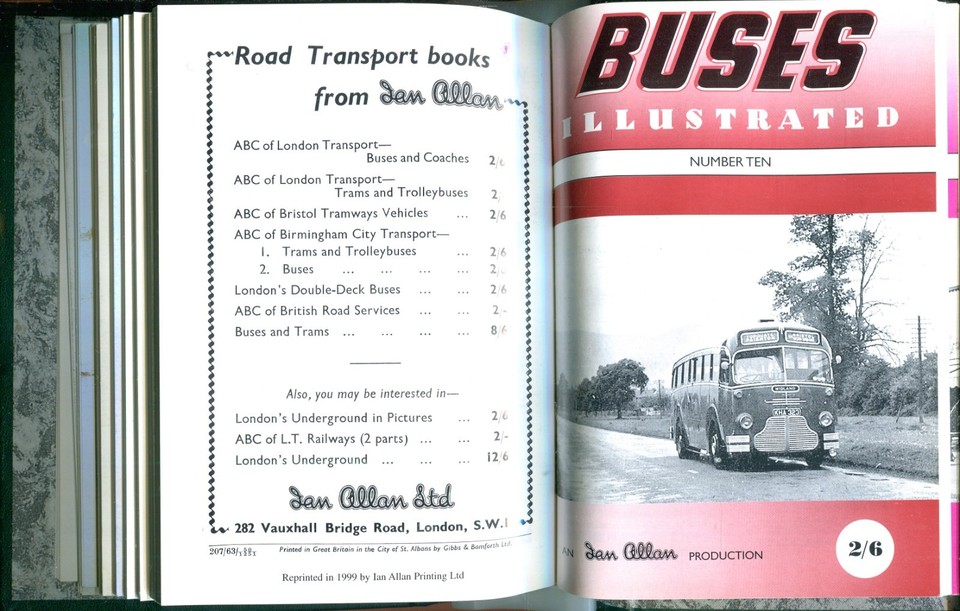 Buses Illustrated magazine. Ian Allan reprint of Issues 1-12 in ...