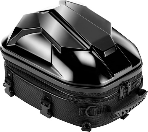 15L-20L Black ABS Hard Shell Motorcycle Bike Tail Bag Backpack Helmet ...