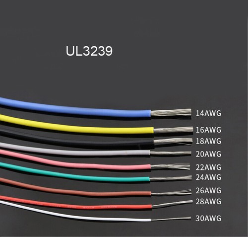 30AWG 28AWG 26AWG 24AWG 22AWG 20AWG 18AWG 16AWG 14AWG UL3239 Silicone ...