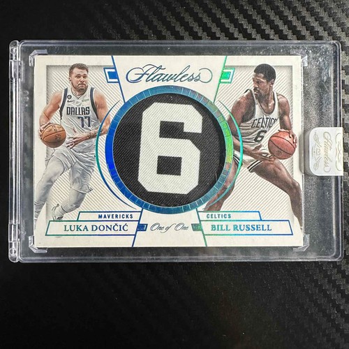 2022-23 FLAWLESS PLATINUM LUKA DONCIC BILL RUSSELL PATCH 1/1 | eBay