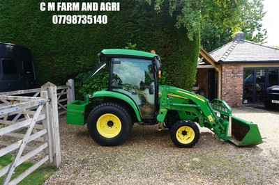 JOHN DEERE 3520 37hp 4wd COMPACT CAB TRACTOR & LOADER BUCKET PALLET ...
