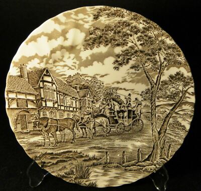 Myott Royal Mail Dinner Plate 10" Brown Staffordshire England Excellent ...