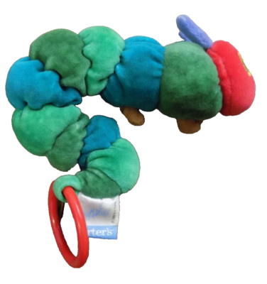HTF Carters Eric Carle The Hungry Caterpillar velour Plush Baby Ring ...