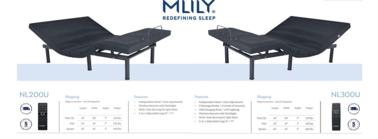 Mlily adjustable base massage King Size. | eBay