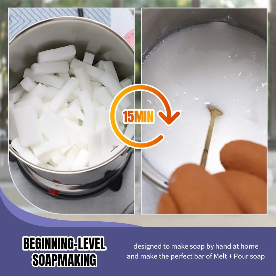 Fast METL Soap Making Kit with Electronic Hot Plate, Basic DIY Soap ...