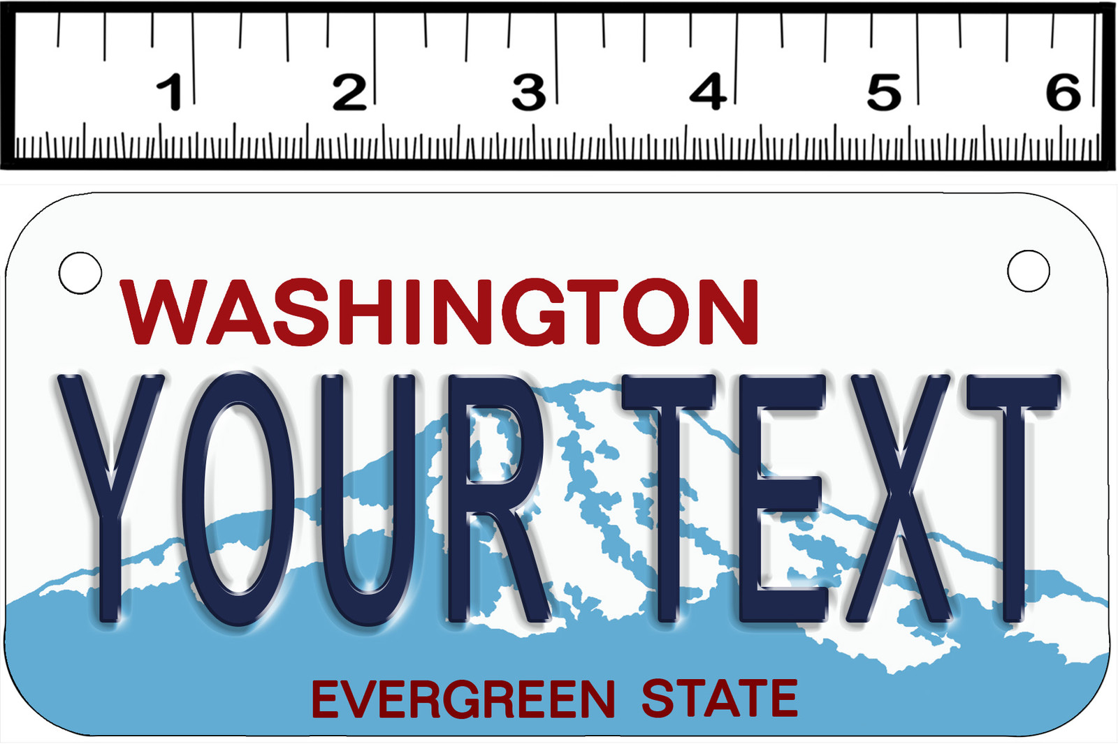 CUSTOM PERSONALIZED ALUMINUM BICYCLE STATE LICENSE PLATE-WASHINGTON | eBay