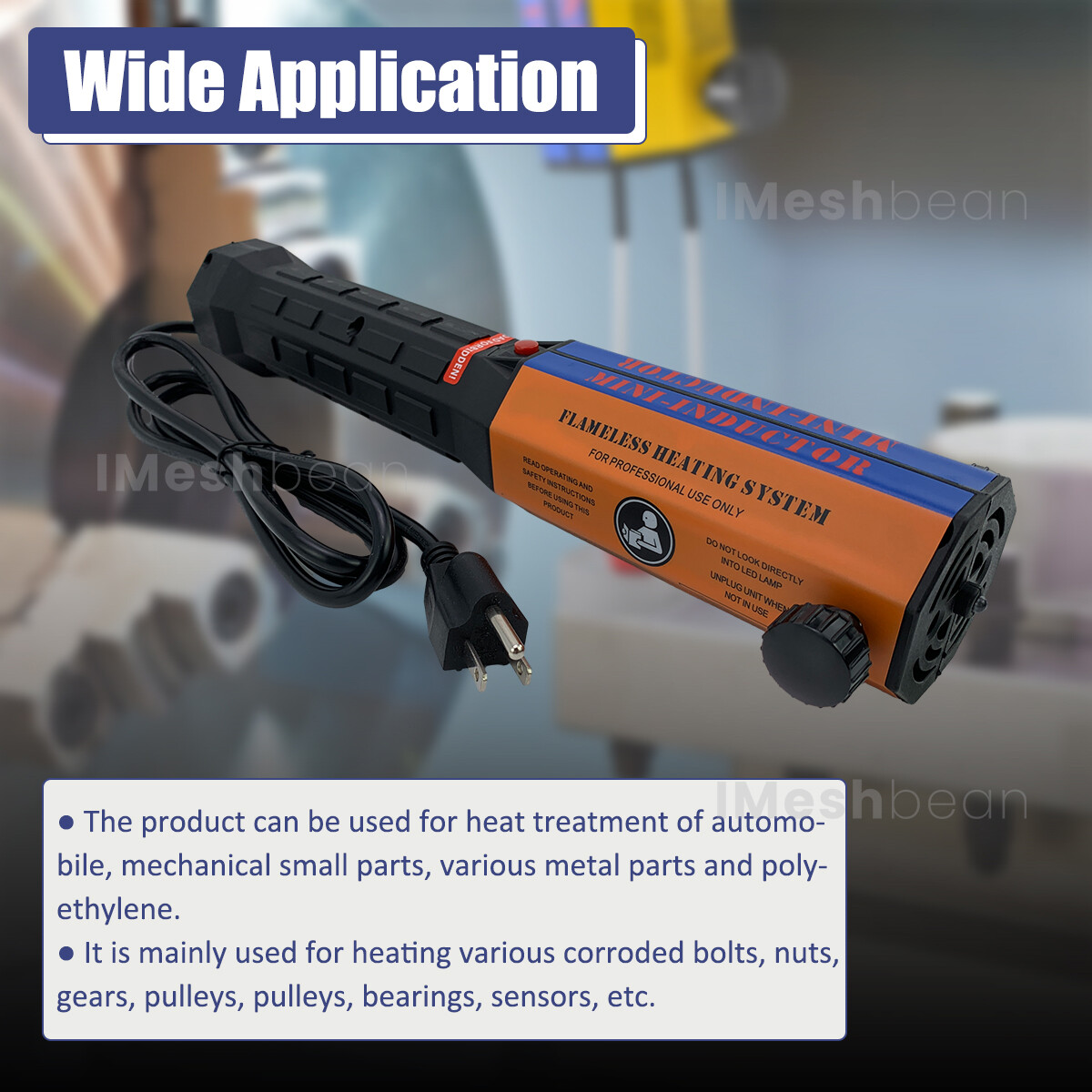 1000W Magnetic Induction Heater Kit Automotive Flameless Bolt Heat Tool ...