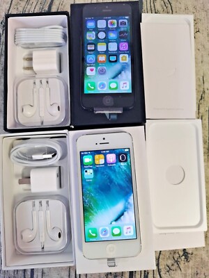 97% New Original iPhone 5 Sealed box Unlocked Apple Cell phone 16 32 64 ...