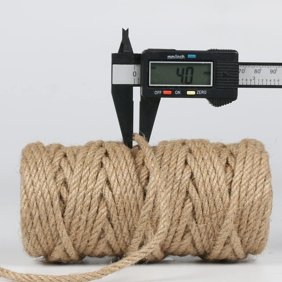 4mm Jute Rope 120 Feet Twisted Heavy Duty and Thick Twine Rope for Cat ...