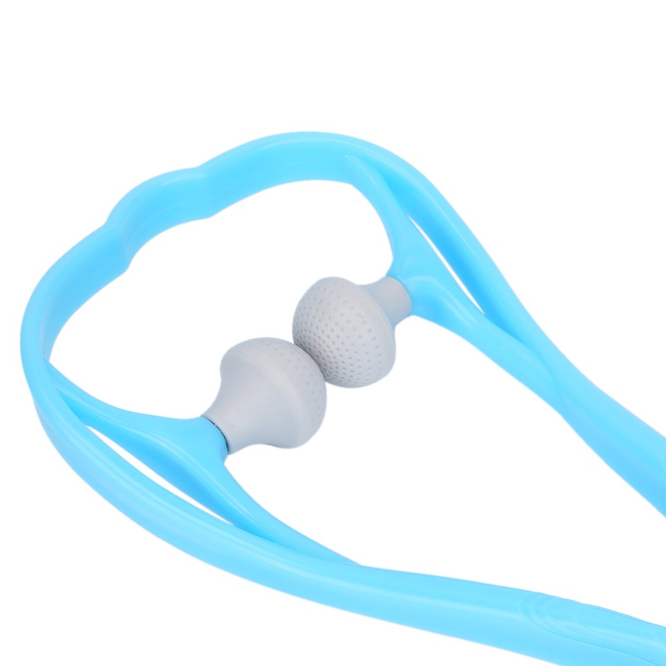 (Blue) Neck Massager Roller Deep Tissue Relief With 2 Balls Neck | eBay ...