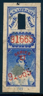 BUY IT NOW! U.S. Revenue Lock Seal Liquor Stamp, LS72A, Series U used ...