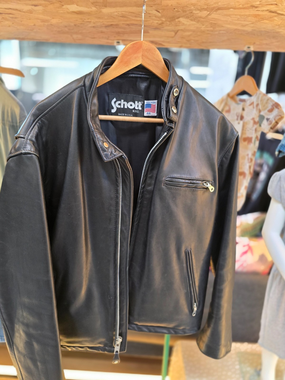 Schott NYC Cafe Racer 141 Leather Jacket - Gem