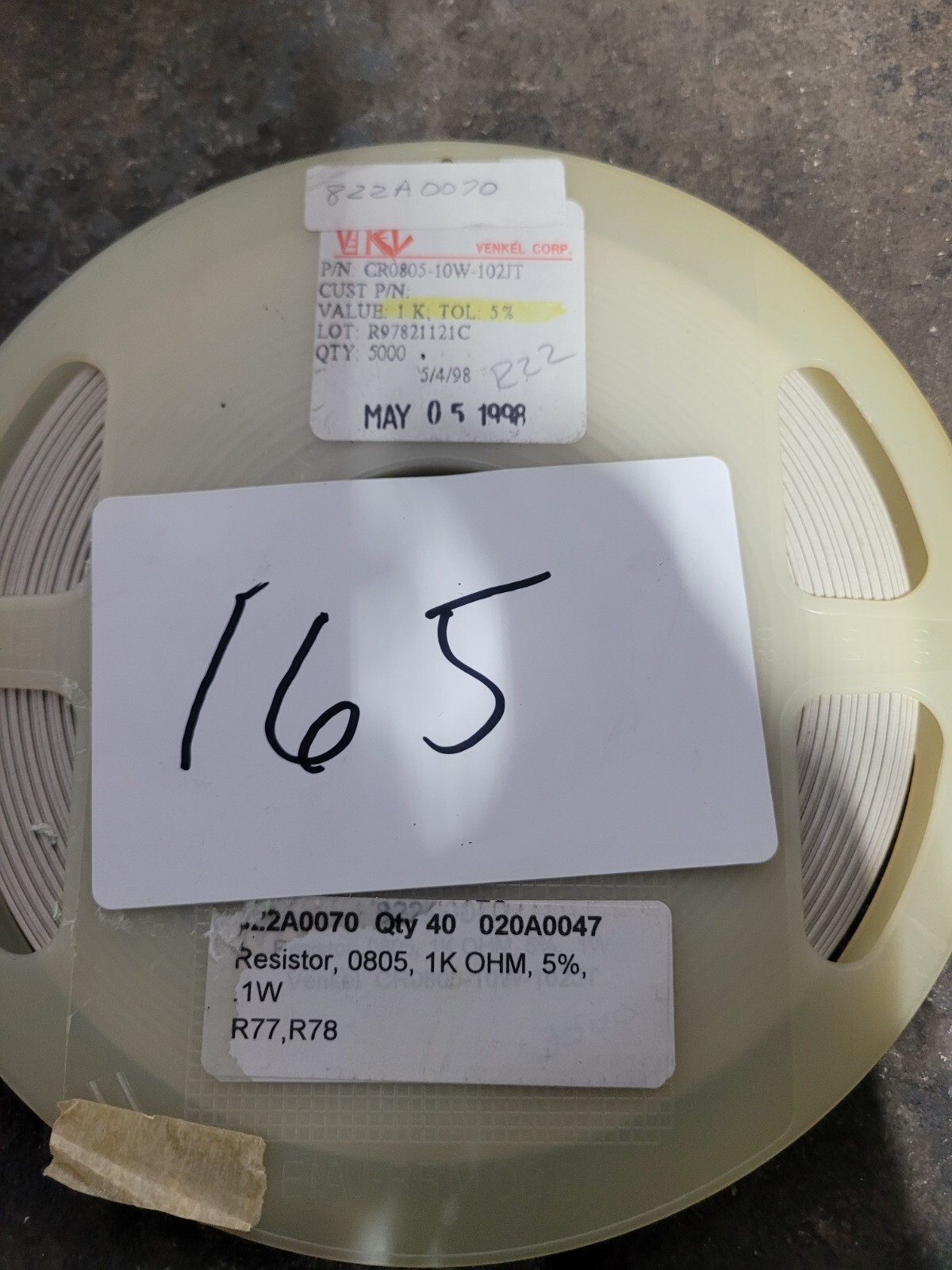 Venkel CR0805-10W-203JT Chip Resister, 5000 Count on Reel | eBay