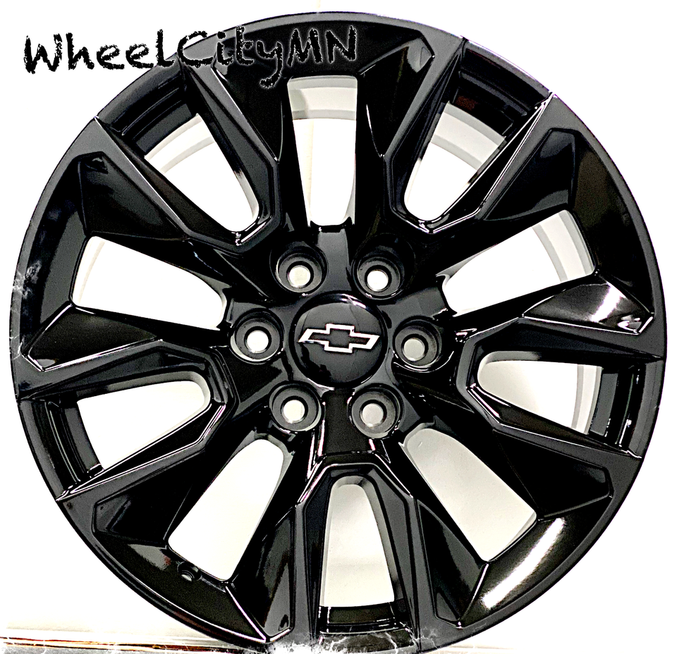 20" gloss black OE 5916 replica RD4 RST rims fits 2019 2025 Chevy Tahoe ...