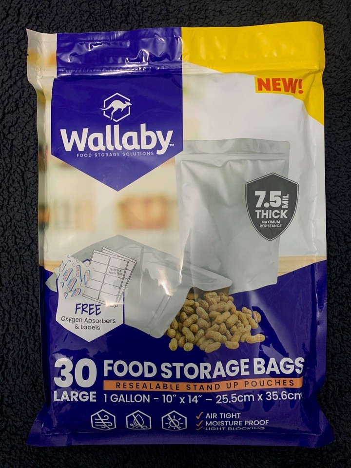 180 x WALLABY FOOD STORAGE BAGS [ 1 x 7.5Mil & 5 x 30 5Mil packs] 1-GALLON - NEW | eBay