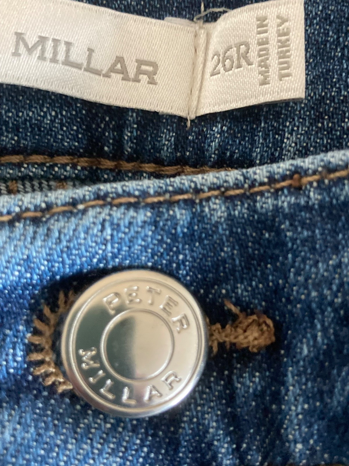 New Peter Millar Ladies Williamson Straight-Leg Crop Denim, Indigo 26R ...