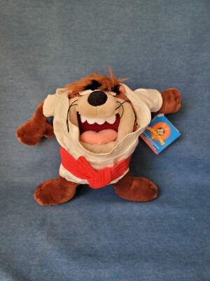 Vtg 1998 Tazmanian Devil plush Taz Karate Kung Fu Warner Bros Looney ...