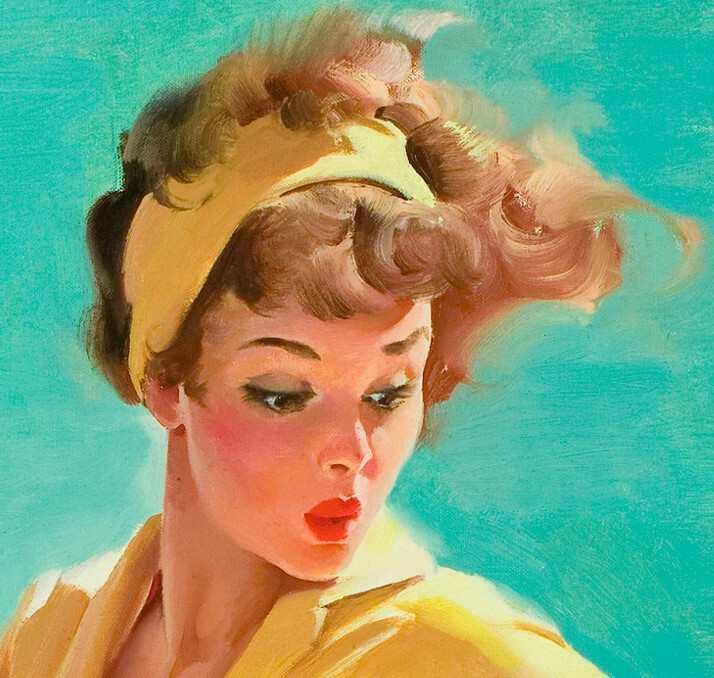 "Skirting the Issue" Vintage Style Elvgren PinUp Motorcycle Poster ...