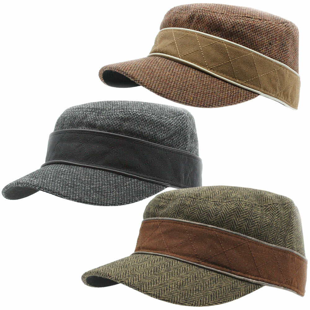 New Fall Winter Army Men Women Cadet Hunting Cap L XL Wool Black Olive ...