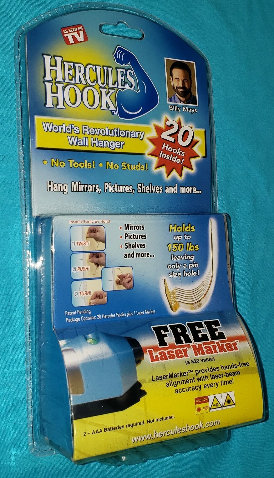 NEW Sealed Package of 20 Hercules Hooks Wall Picture Hangers BONUS ...